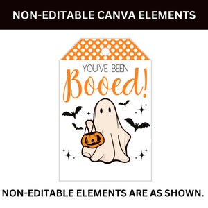 You've Been Booed Gift Tag Neighbor Halloween Gift Boo Basket Tag Ghost ...