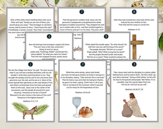Easter Story Scavenger Hunt | Printable and Editable | Christ-centered ...