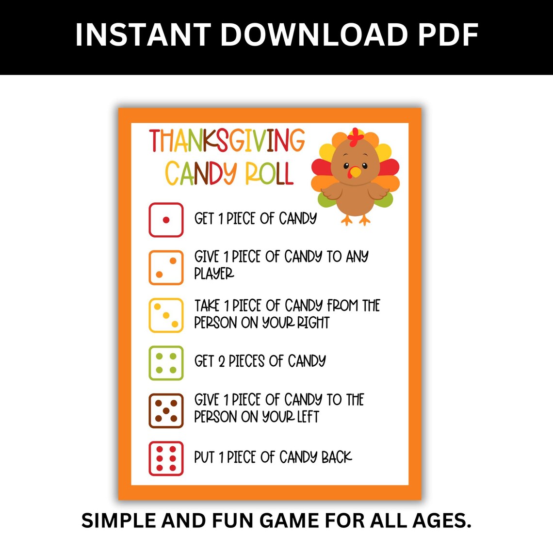 Printable Thanksgiving Game - Instant Download - Etsy