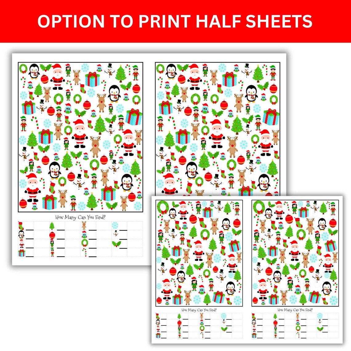 Christmas I Spy Game Printable: Holiday Party Activity (instant ...