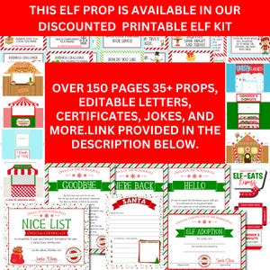 Elf Dunk Tank Printable Prop | Easy Elf Adventure - Etsy