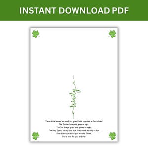 St. Patrick’s Day Trinity Shamrock Poem | Christian Craft | Handprint ...