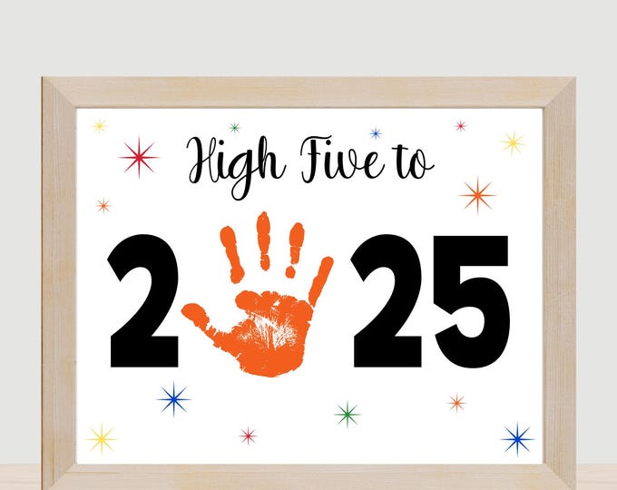 2025 New Year Handprints, Baby Toddler Kids Art Crafts, First Year ...