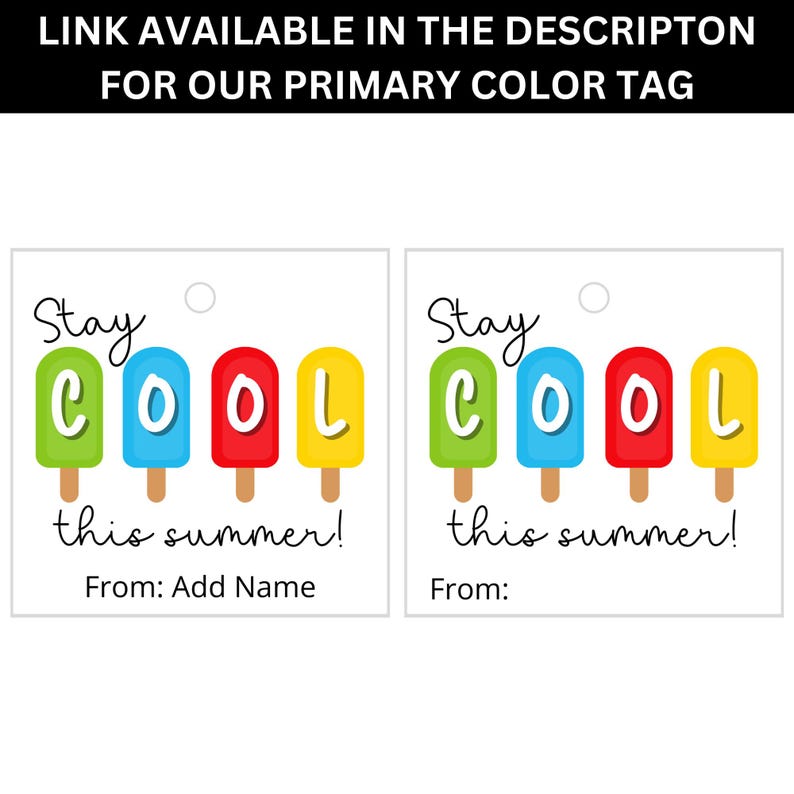 Popsicle Gift Tags - Summer Party Favors (editable Canva, Printable PDF ...