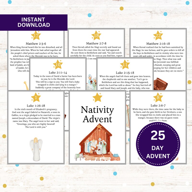 Nativity Advent Calendar - Etsy