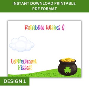 Rainbow Wishes and Leprechaun Kisses Thumbprint Craft | St. Patrick’s ...