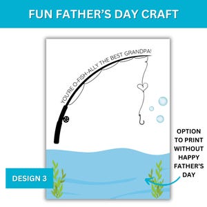 Father's Day Handprint Craft: Grandpa Fishing Gift (instant Download ...