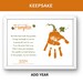 Pumpkin Poem Handprint Printable, DIY Pumpkin Kids Craft, Fall Art ...