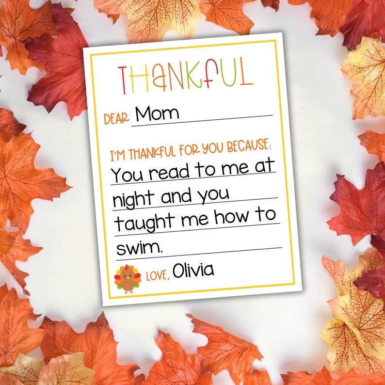 Thanksgiving Gratitude Cards: Printable Thankful Cards (instant ...