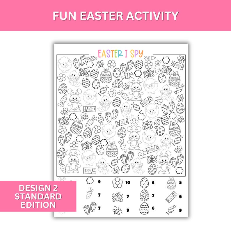 Easter I Spy Printable Game | Fun Kids Activity | Instant Download PDF ...