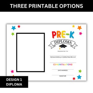 Pre-k Picture Diploma & Keepsake - Editable Canva, PDF, Diploma ...