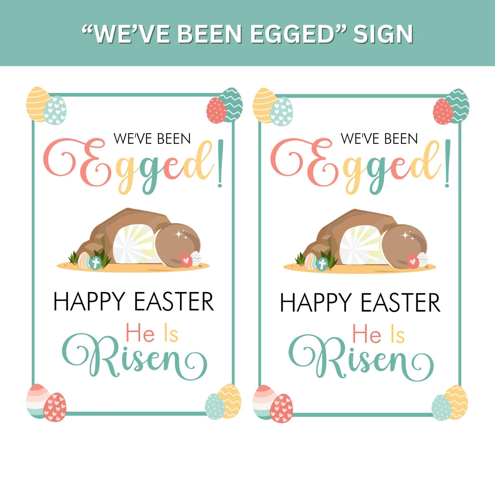 You've Been Egged Printable Easter Sign | Instant Download Editable ...