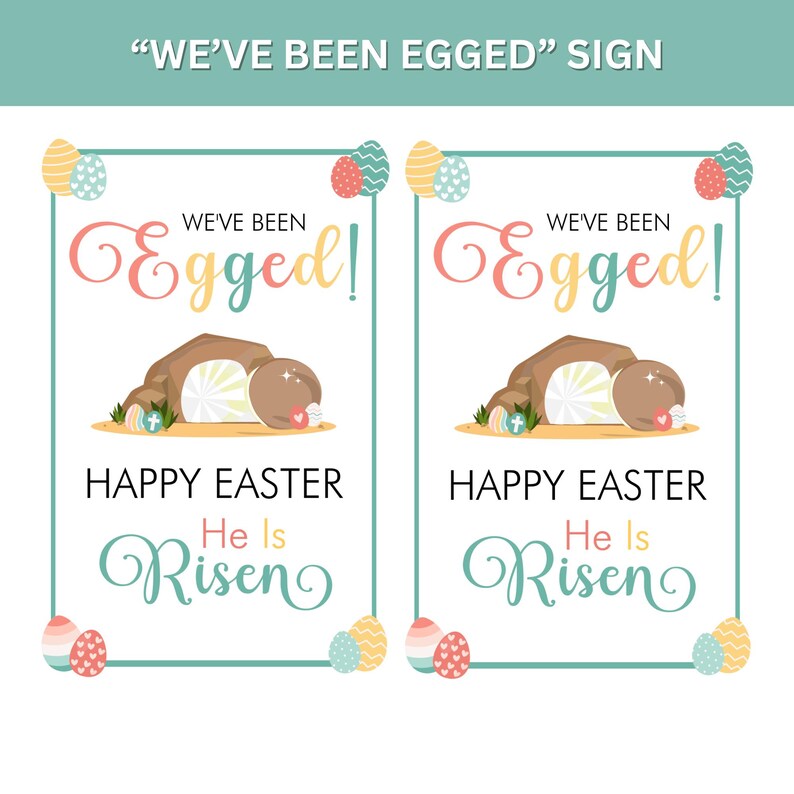 You've Been Egged Printable Easter Sign | Instant Download Editable ...