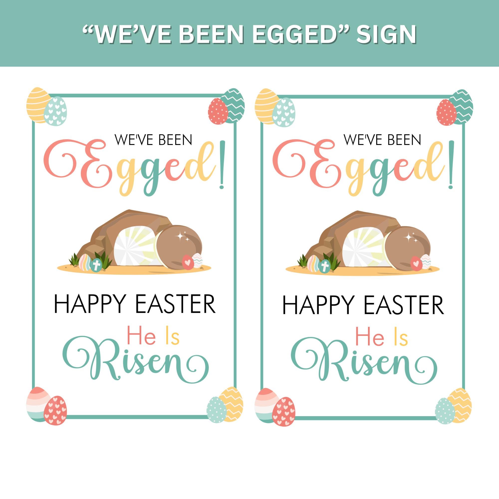 You've Been Egged Printable Easter Sign | Instant Download Editable ...