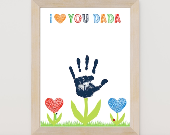 Dada Handprint Poem, Gift for Dada, Father's Day Handprint Art ...