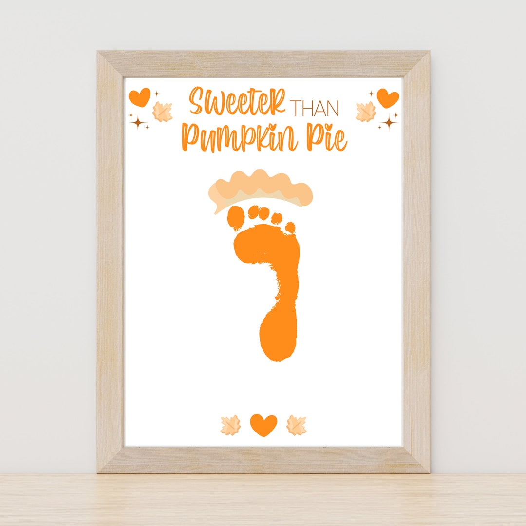 Pumpkin Pie Footprint Craft Fall and Thanksgiving Printable ...