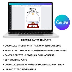 Snow Globe Handprint Printable, Christmas Tree Handprint Craft ...