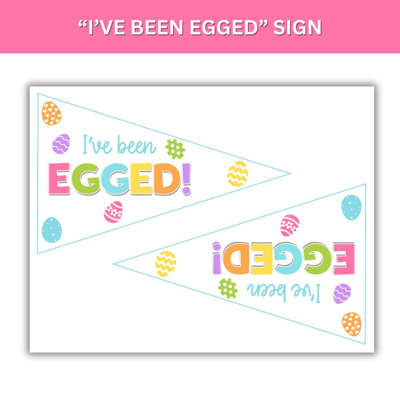 You've Been Egged Printable – Easter Egg Hunt Activity – Instant ...