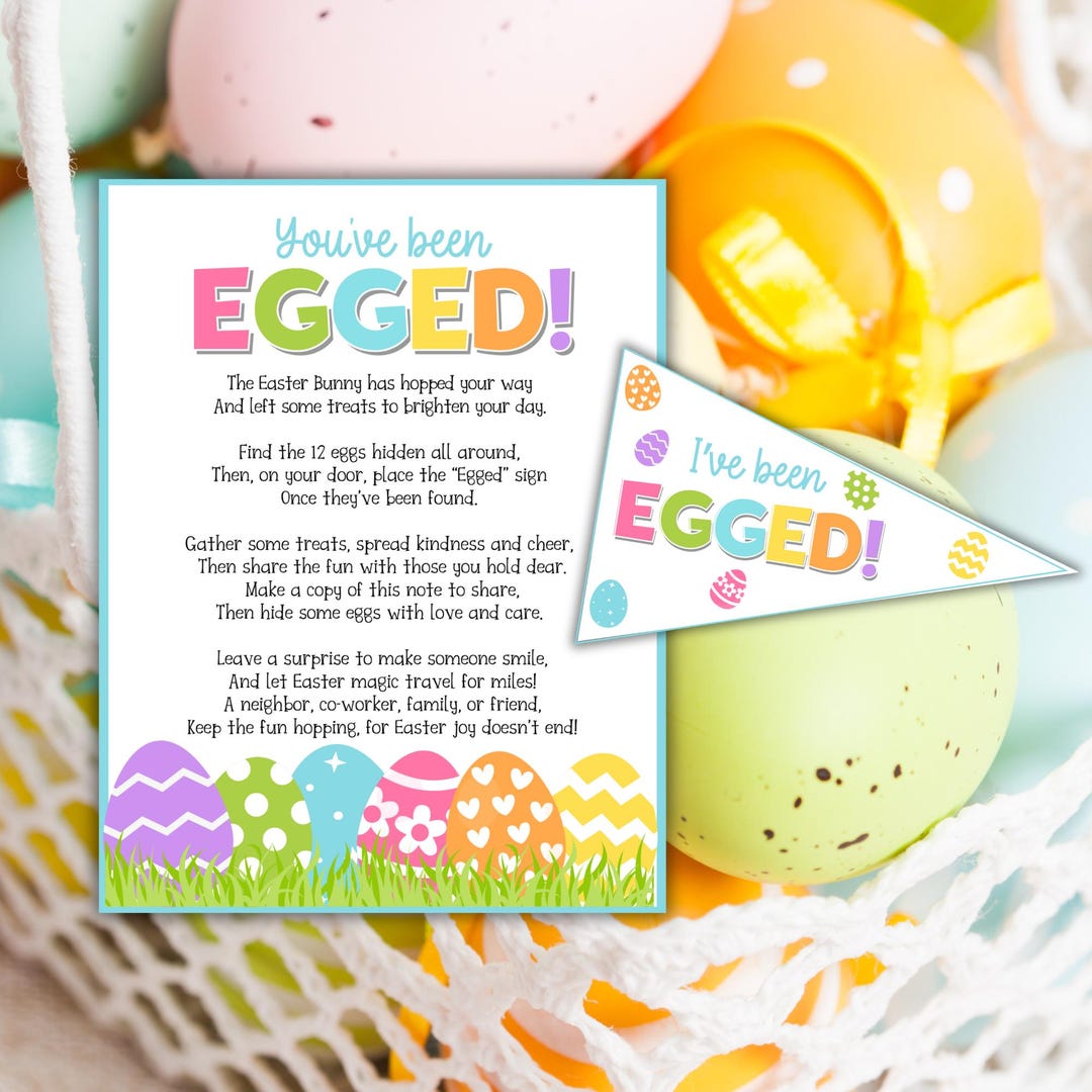 You've Been Egged Printable – Easter Egg Hunt Activity – Instant ...
