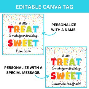 First Day of School Gift Tag | "it's Going to Be a Sweet School Year ...