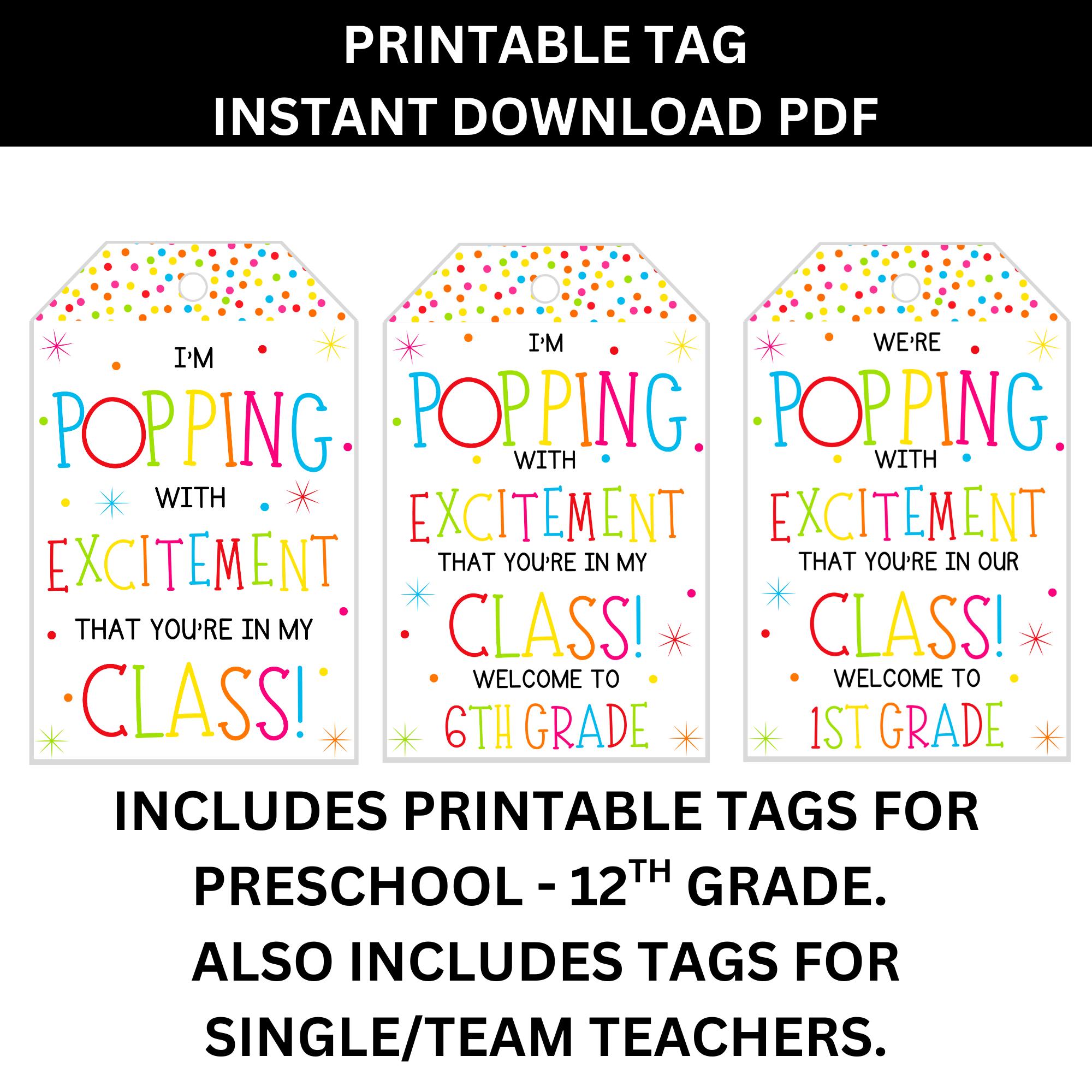 Editable Back to School Gift Tags: Teacher Welcome Gift (canva Template ...