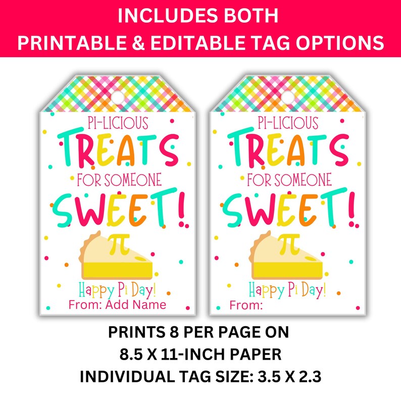 Pi Day Gift Tags (digital Download) - Etsy