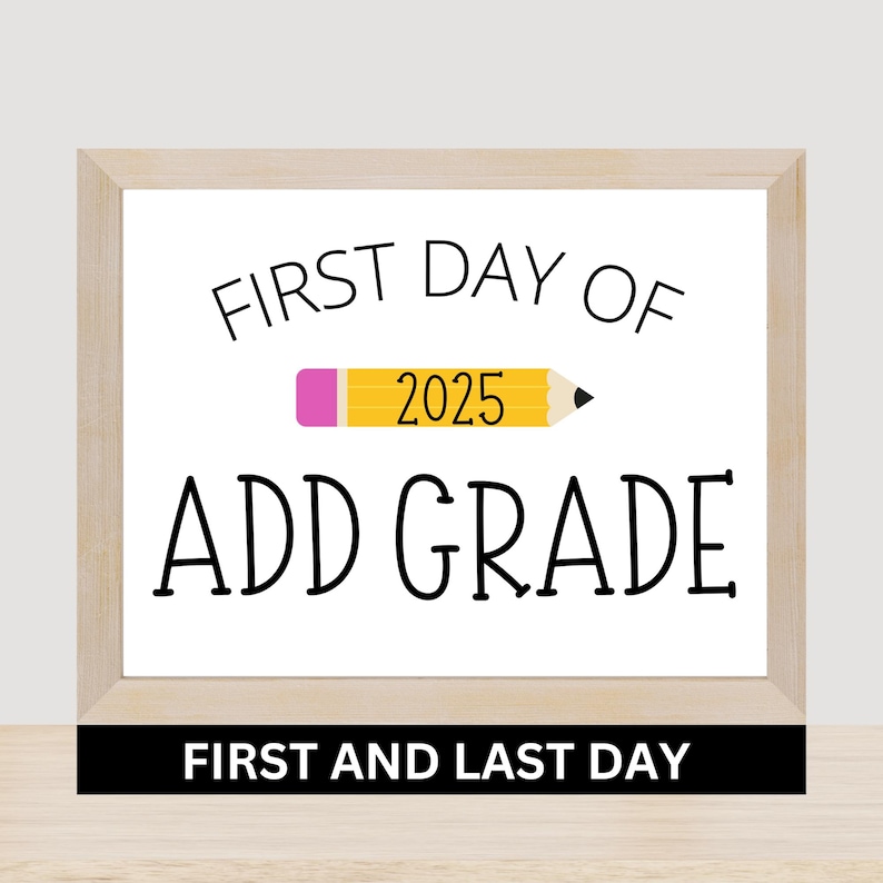 Editable First & Last Day of School Sign Template: Canva PDF (digital ...