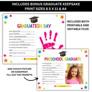 Editable Preschool Graduation Certificate, Preschool Graduation, Last ...