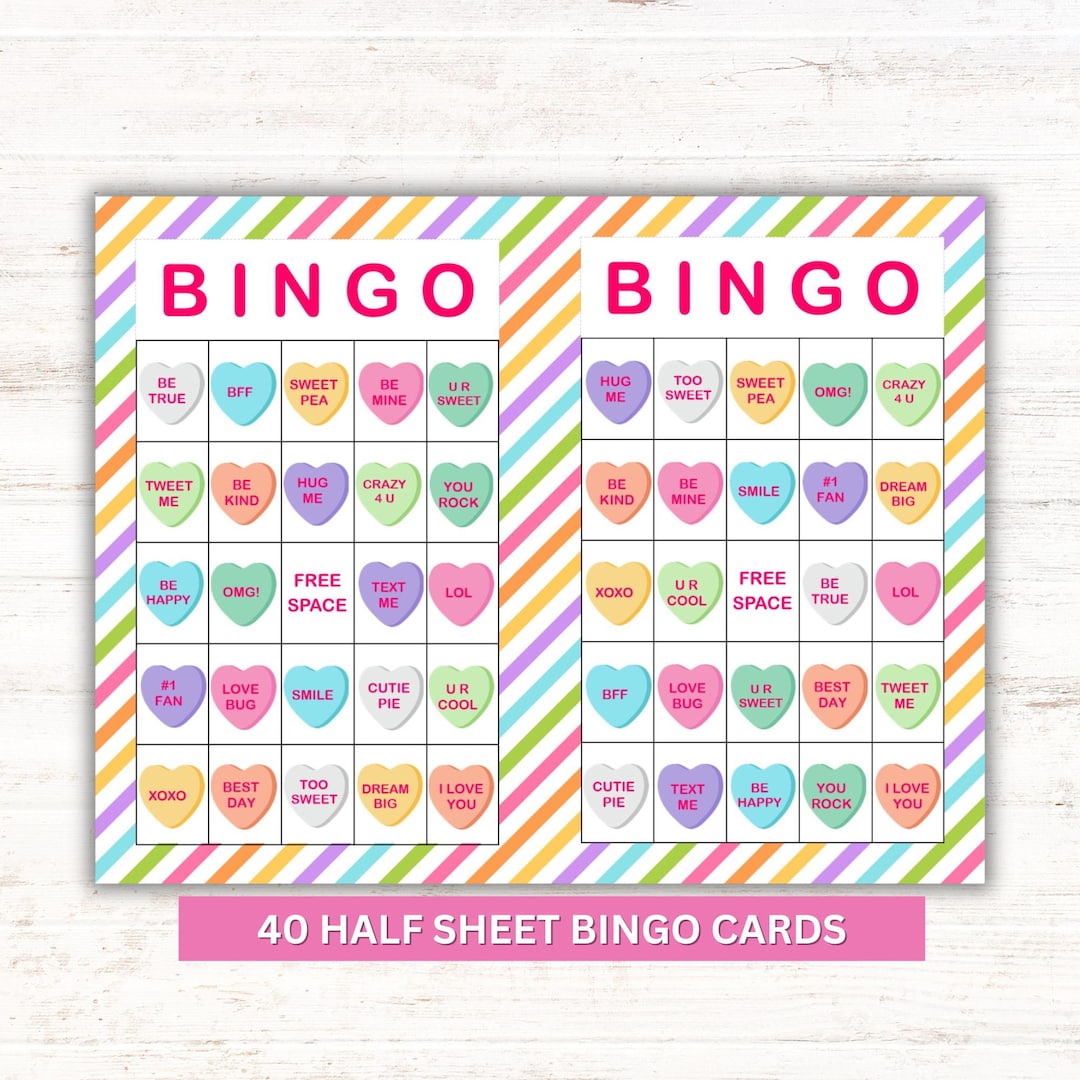 Valentine Bingo Printable | Valentines Bingo Game | Valentine Party ...