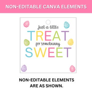 Easter Treat Tags, Editable Canva and PDF, Instant Download, Somebunny ...