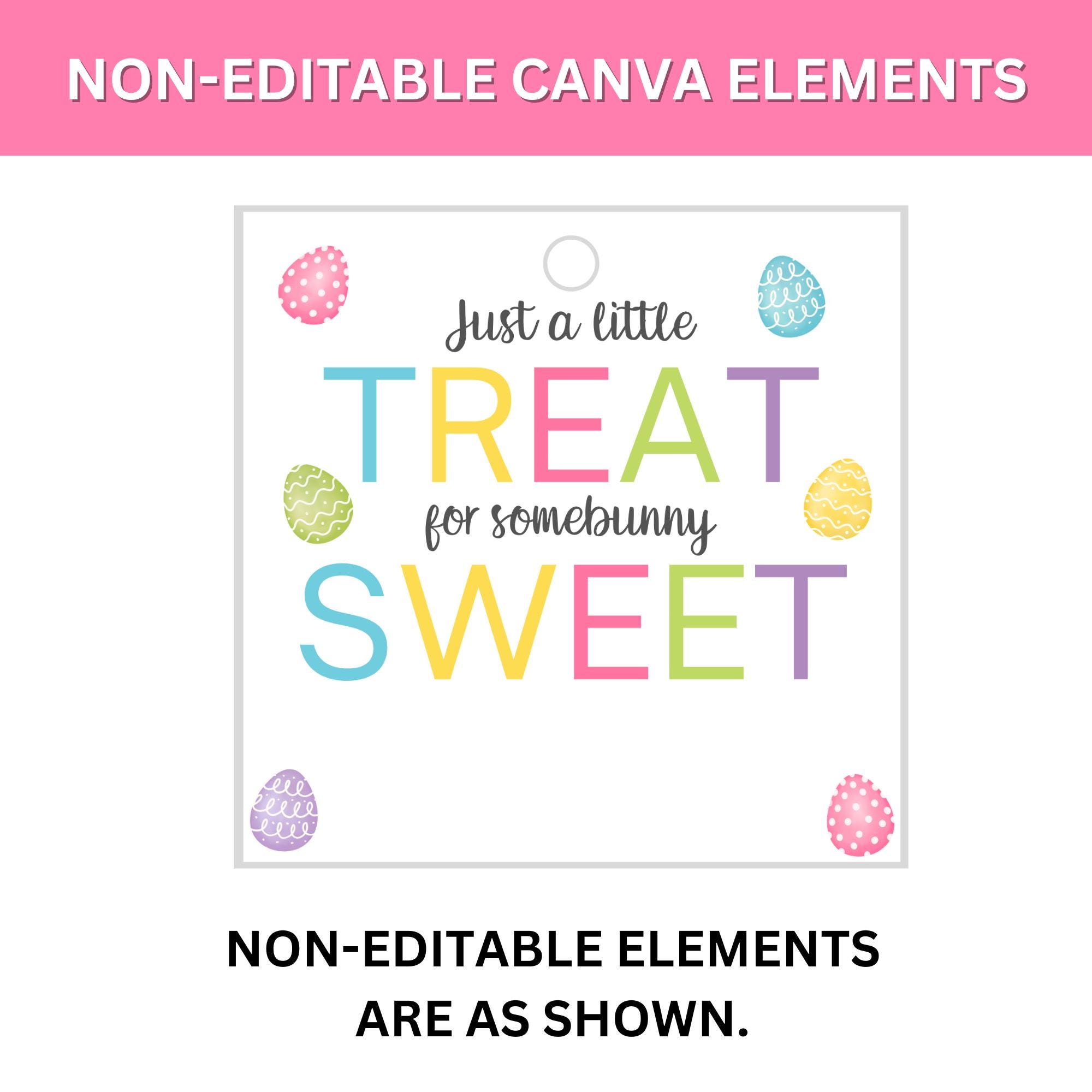 Easter Treat Tags, Editable Canva and PDF, Instant Download, Somebunny ...
