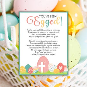 You've Been Egged Printable Easter Sign | Instant Download Editable ...