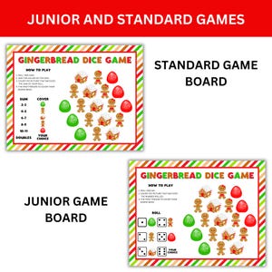 Gingerbread Dice Game Printable - Holiday Activity for Kids - Instant ...
