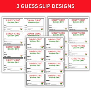 Candy Cane Guessing Game Printable | Christmas Party Game - Etsy