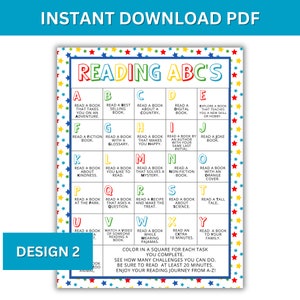 Reading Abc's Printable | Fun Reading Challenge for Kids | Instant ...