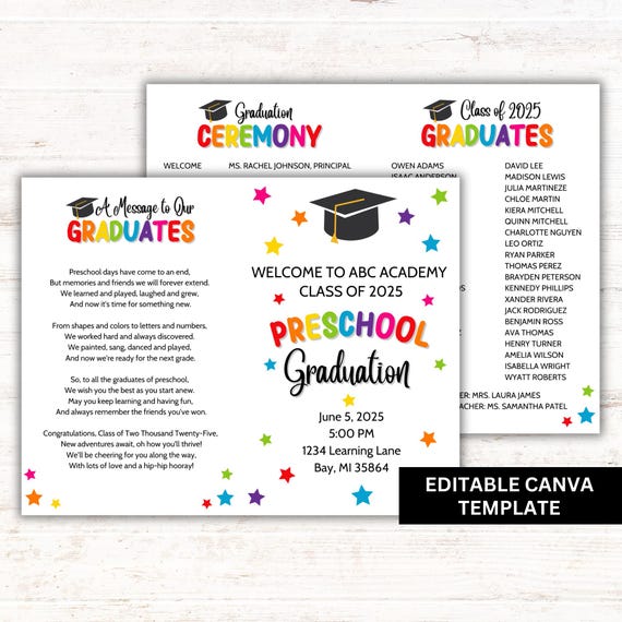 Graduation Ceromony Preschool Printables