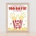 100th Day of School Handprint Craft | Popcorn Handprint Printable ...