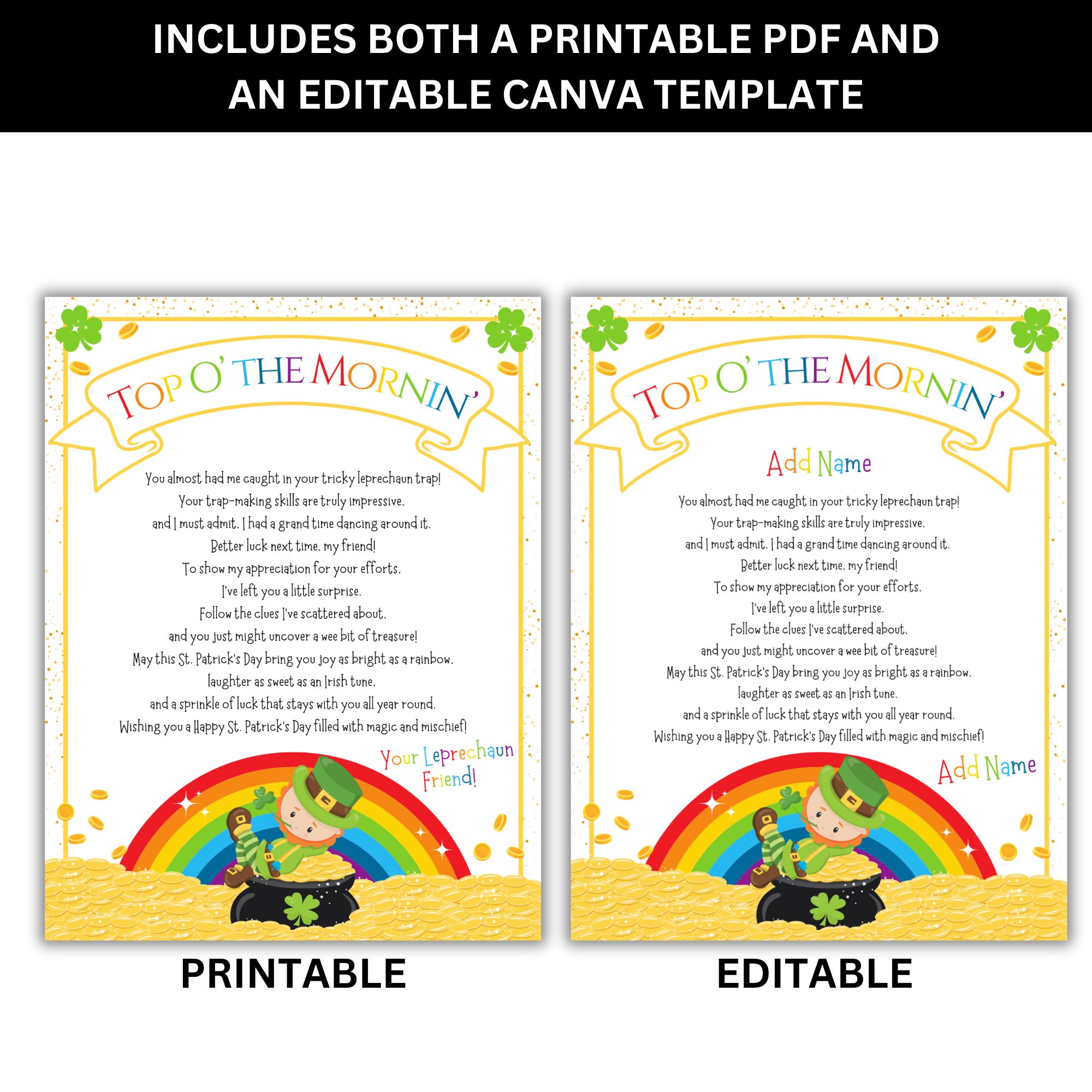 Leprechaun Letter Scavenger Hunt | St. Patrick's Day Printable (PDF and ...