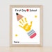 First Day of School Handprint Craft, Back to School Printable, School ...