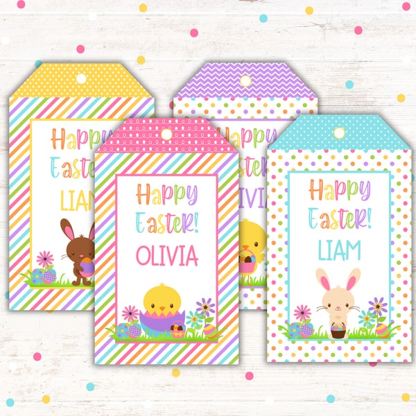 Easter Basket Tags - Etsy