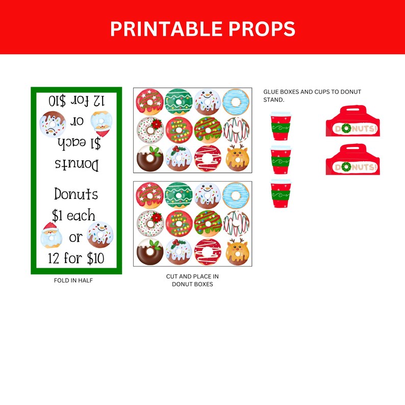Elf Donut Prop Printable | Christmas Elf Accessories (instant Download ...