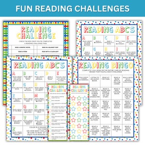 Reading Challenge Printable Bundle | Summer Reading Goals | Reading ...