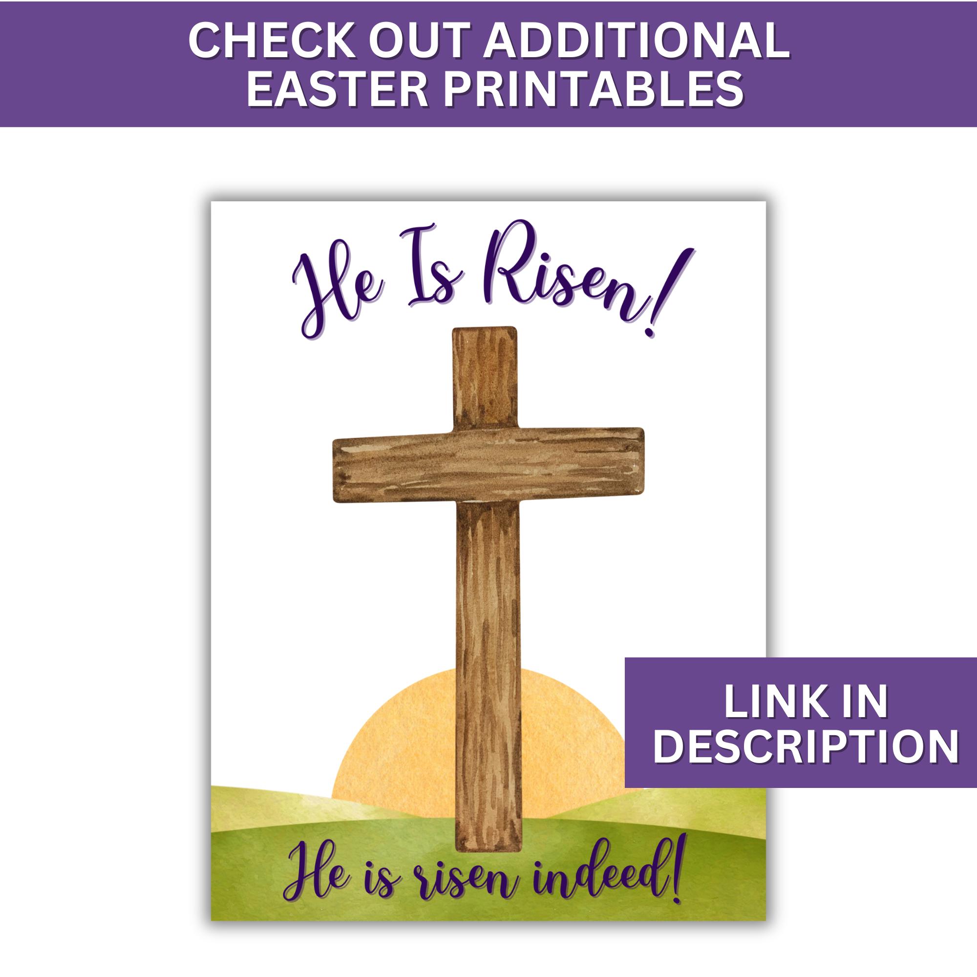 Jesus is Risen Handprint Craft Easter Printable, Christian Easter ...