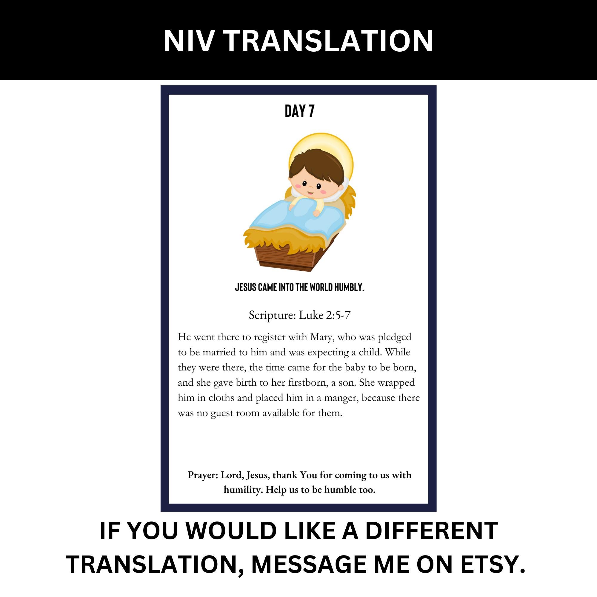 Nativity Advent Printable, 31-day Christmas Devotional for Kids ...