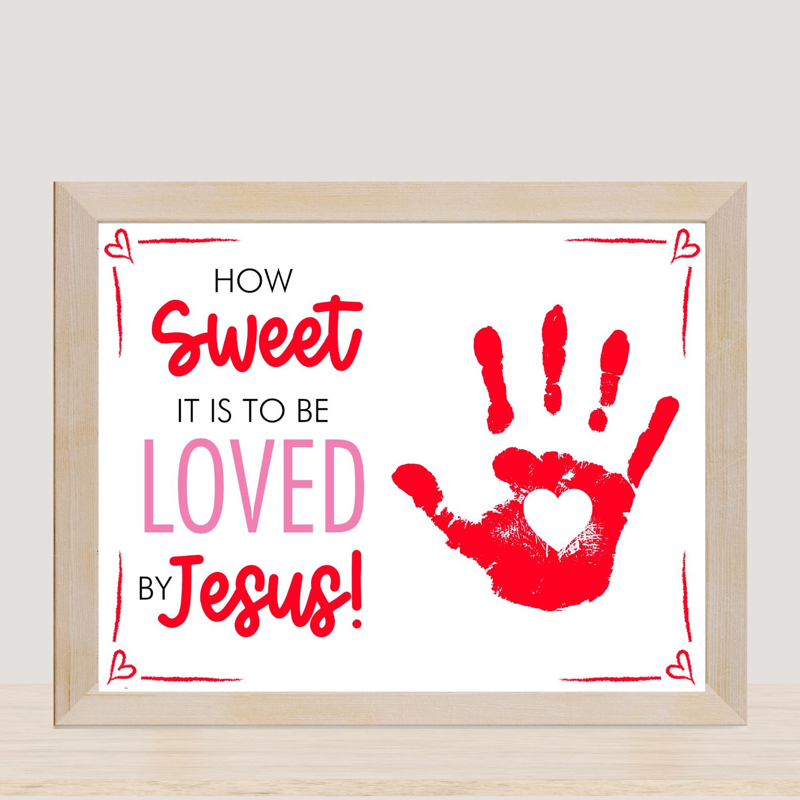 Christian Valentine Handprint Craft | Jesus Love Keepsake (PDF ...