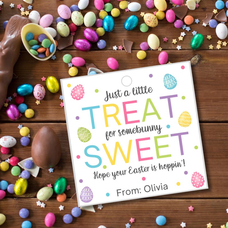 Easter Treat Tags, Editable Canva and PDF, Instant Download, Somebunny ...