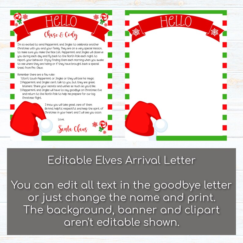 Christmas Elf Letter Christmas Elves Letter Elves Letter - Etsy