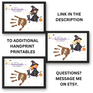 Witch Broomstick Handprint Printable | Halloween Craft for Kids ...