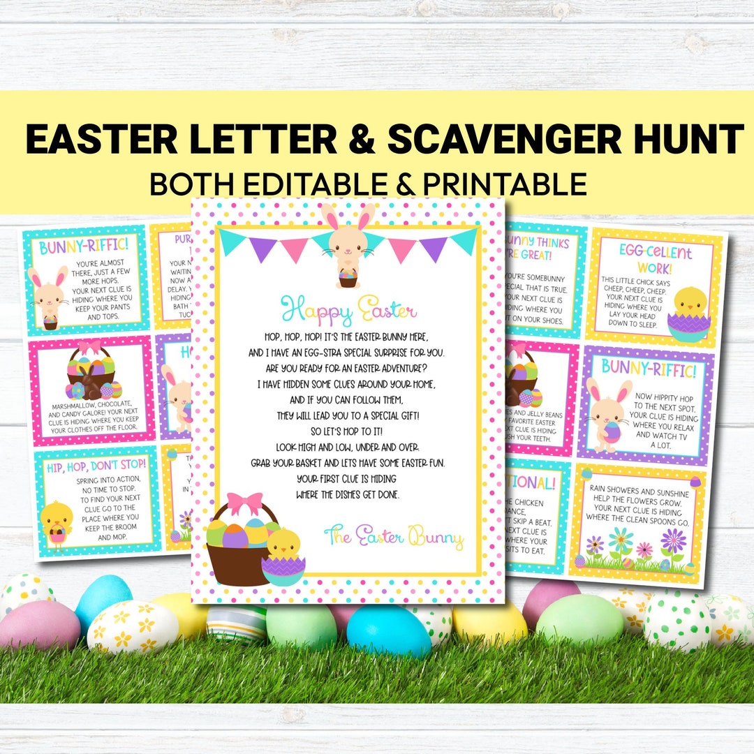 Indoor Easter Egg Treasure Hunt Easter Scavenger Hunt Easter - Etsy