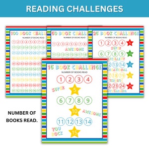 Reading Challenge Printable Bundle | Summer Reading Goals | Reading ...